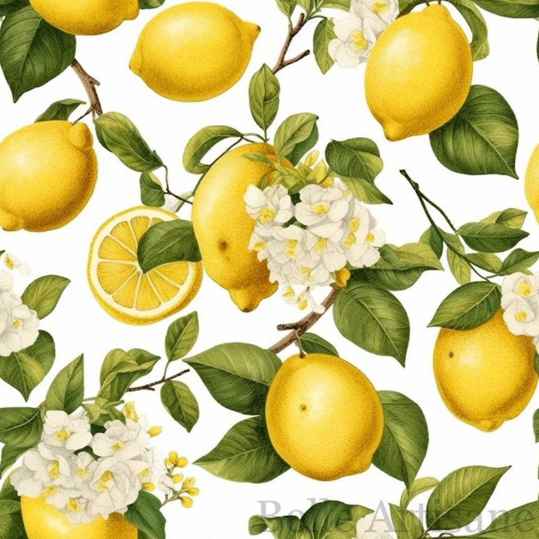 Digital Paper - Lemons - SEAMLESS - Etsy