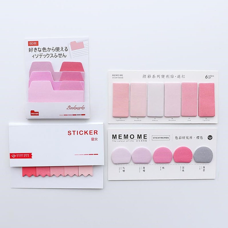 Colorful Memopad Sticky Notes / Simple Index Stickers / - Etsy