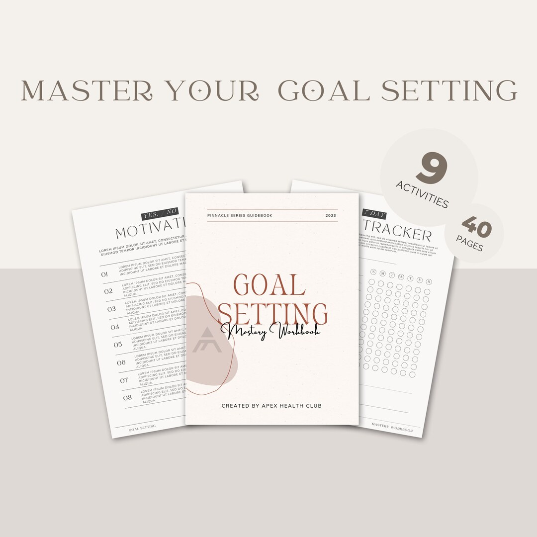 Mastery Goal Setting Workbook - Etsy
