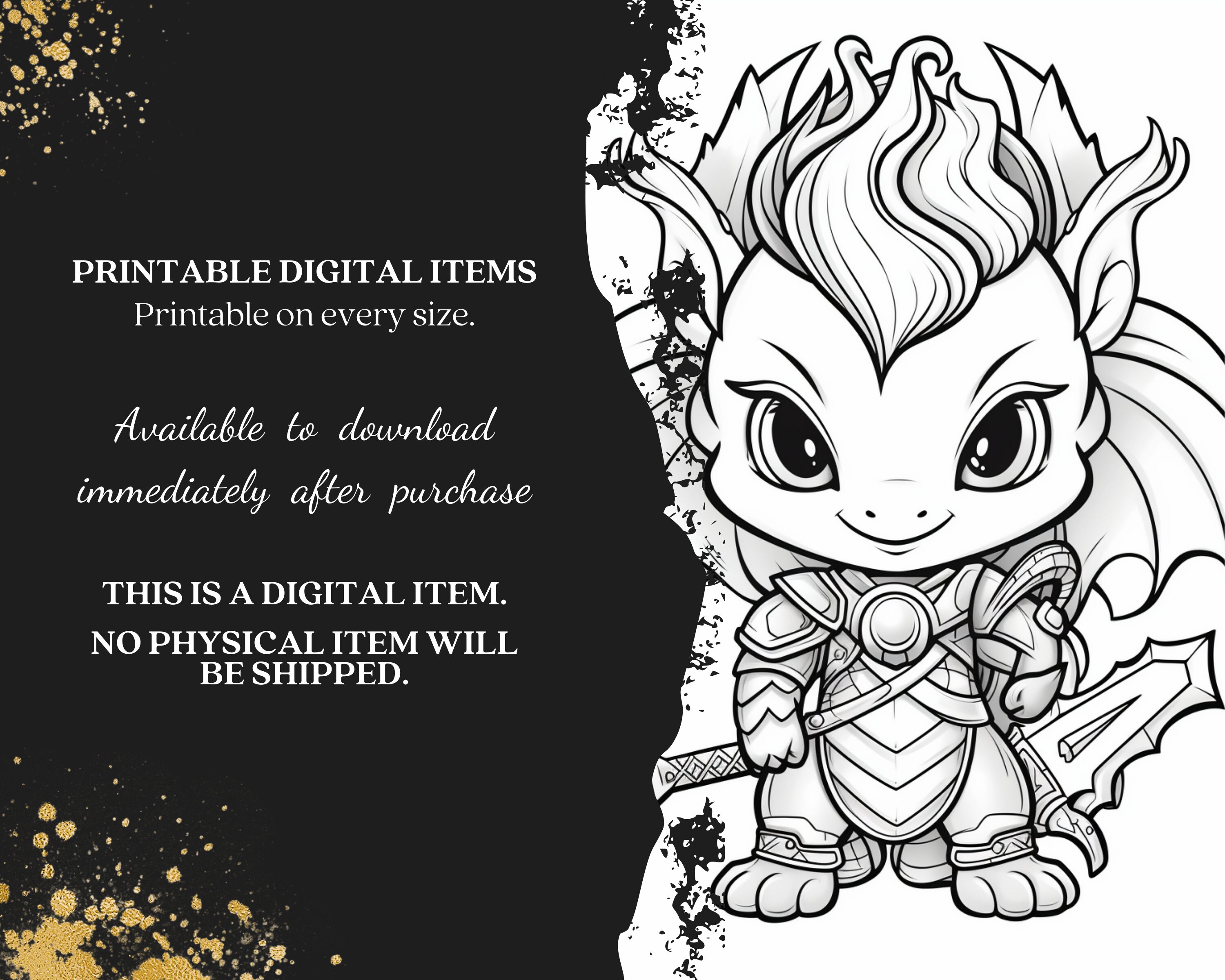 Cute Baby Dragon Coloring Pages 65 Pages Instant SVG Download Premium ...