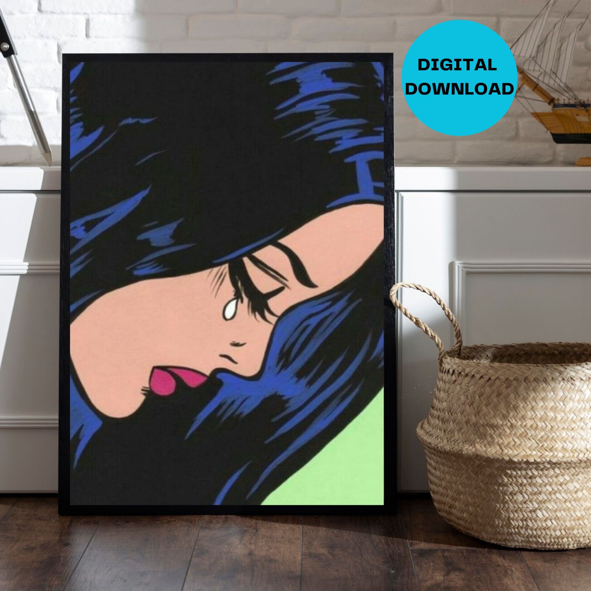 Retro Comic Girl Digital Poster Vintage Comic Poster Pop Art - Etsy