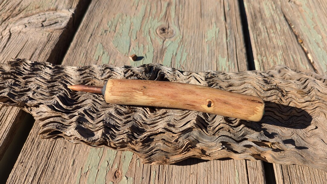 Oak Pressure Flaker With Copper Tip - Etsy