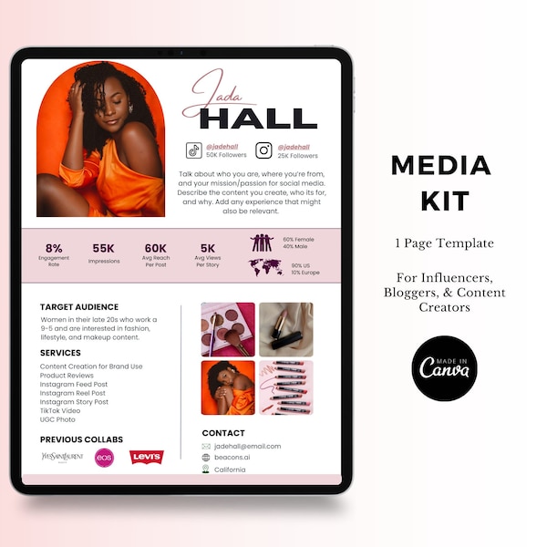 Rate Card Template - Etsy Canada