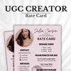 Editable UGC Rate Card Template, Minimalistic UGC Rate Sheet, Modern ...