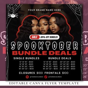 Halloween Sale Flyer, Bundle Deals, Halloween Book Now Flyer, October ...