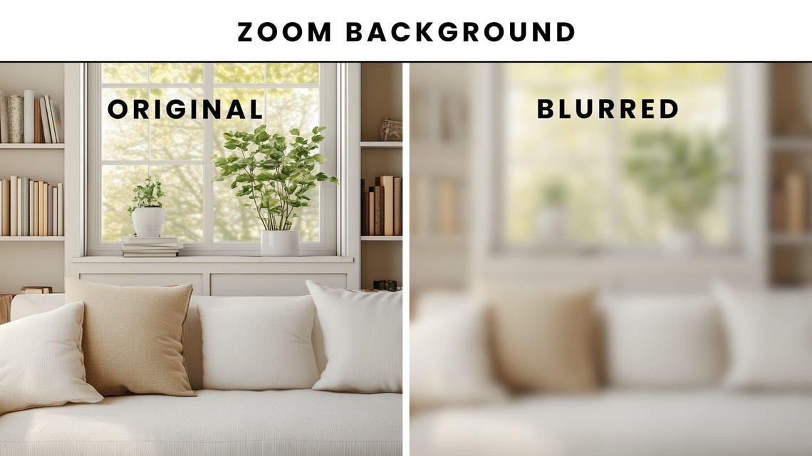 Zoom Background With Bookshelves, Home Office Bookshelf Backdrop ...