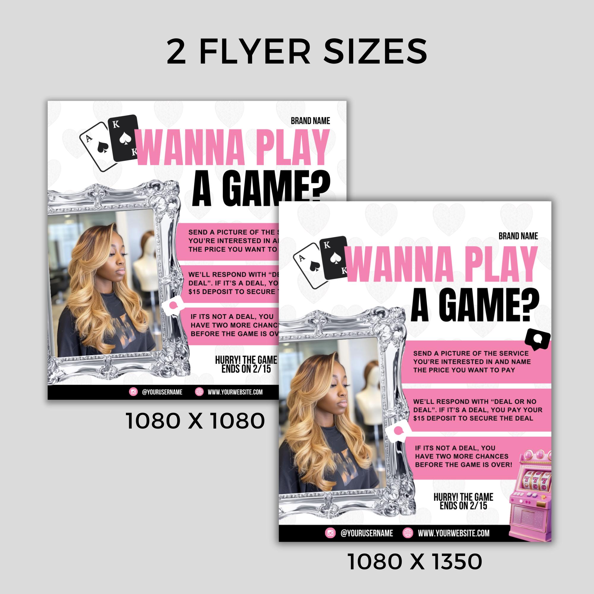 Deal or No Deal Hair Flyer, Bundle Deal Flyer, Books Now Open, Hair ...