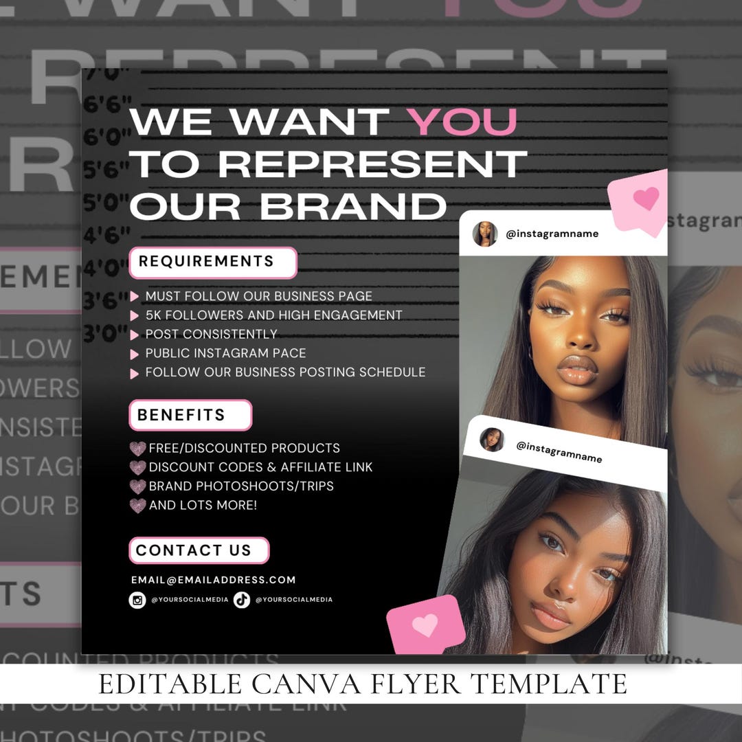 Brand Ambassador Wanted, Brand Ambassador Makeup, Models Wanted Flyer ...