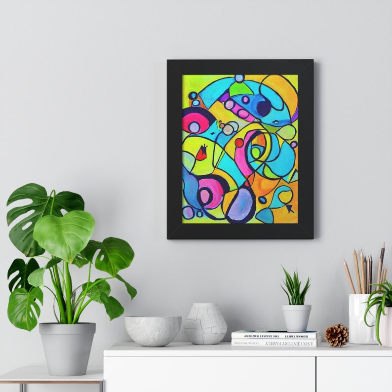 Collaborative Painting Framed Vertical Poster. - Etsy