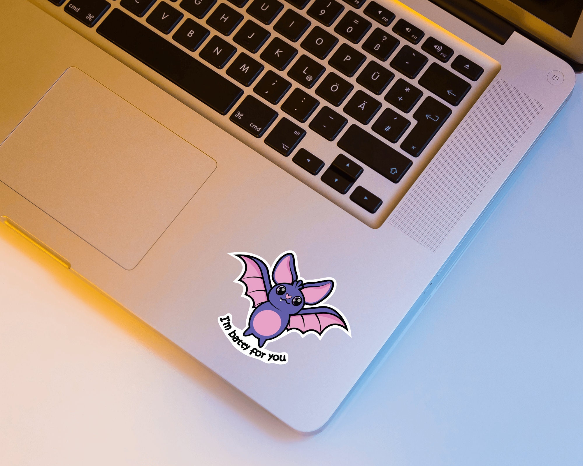 Cute Bat Printable Sticker, Hi-res PNG Bat Downloadable, Instant ...