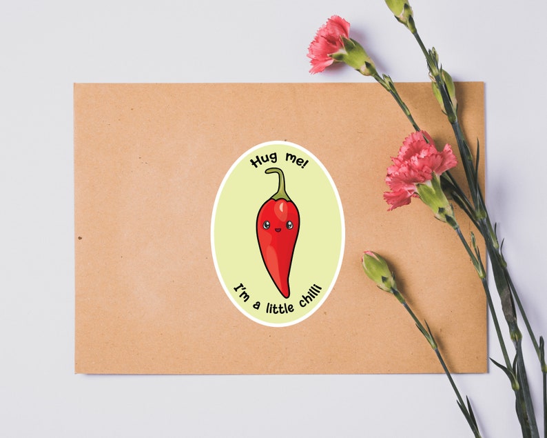 Cute Chilli Pepper Printable Sticker, PNG, Instant Download, Chili ...