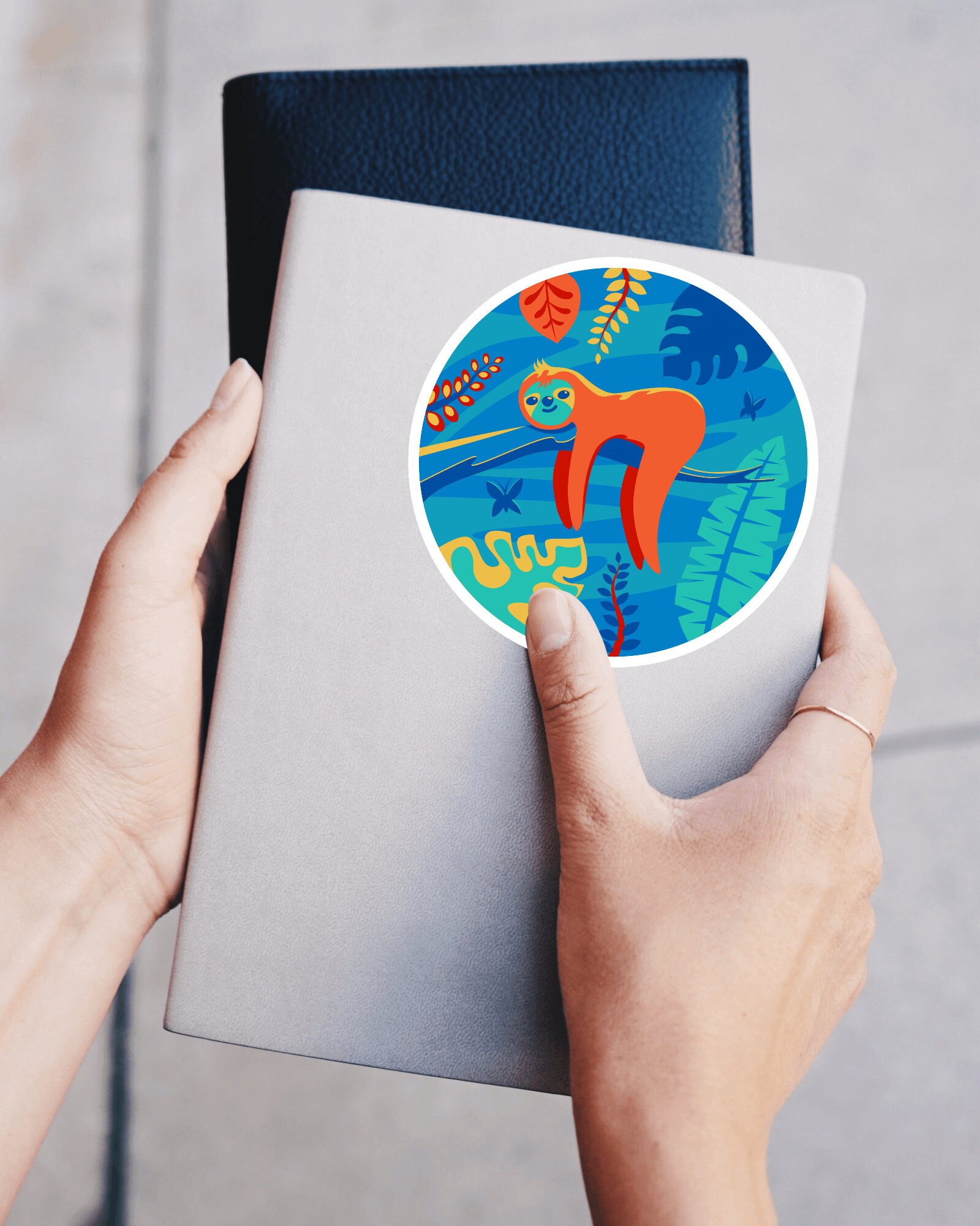 Cute Sloth Printable Sticker, Hi-res PNG, Instant Download, Sloth ...