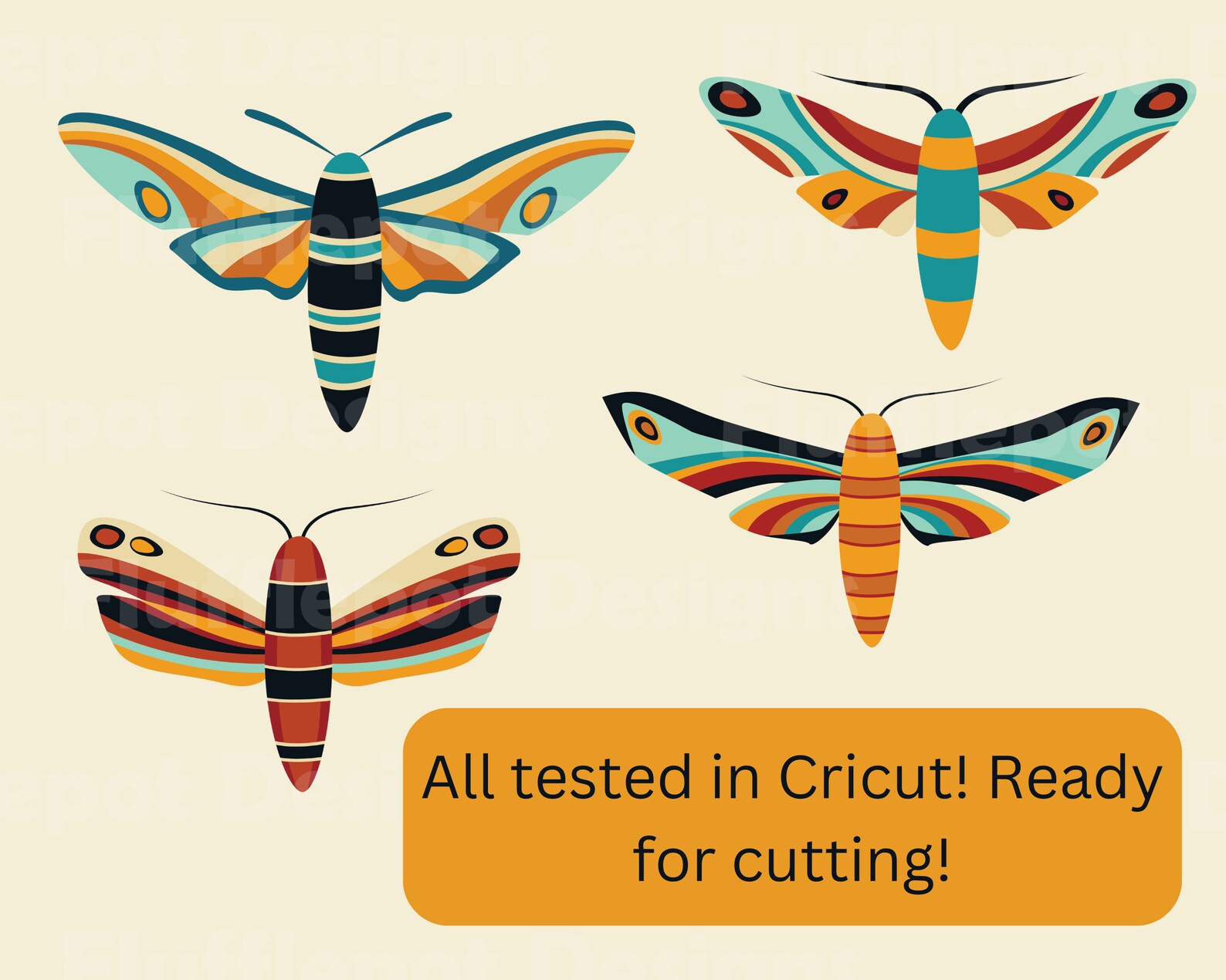 Vintage Moth Clipart, Beautiful Moth Svgs, Vector Moth Clipart, Cutting ...