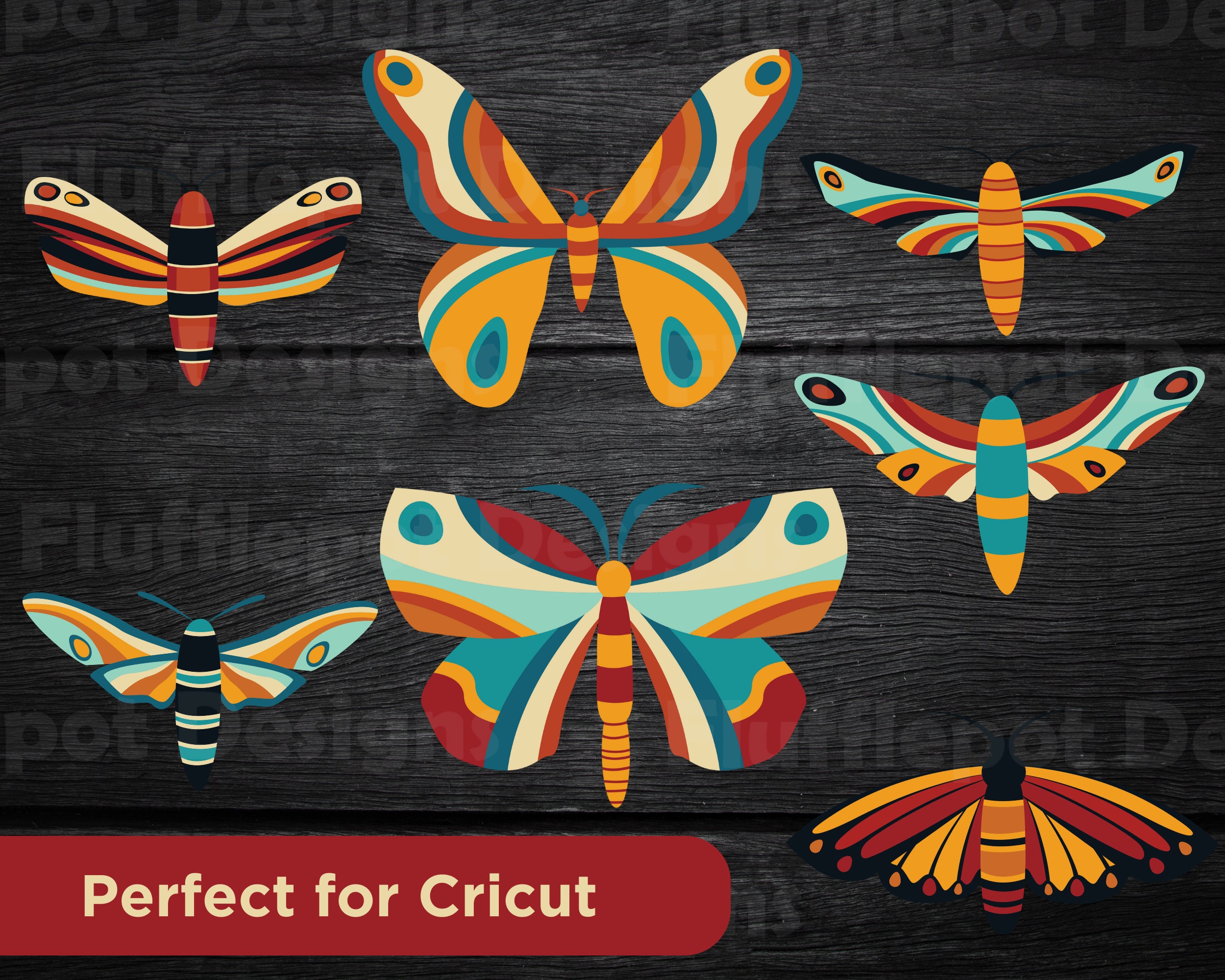 Vintage Moth Clipart, Beautiful Moth Svgs, Vector Moth Clipart, Cutting ...