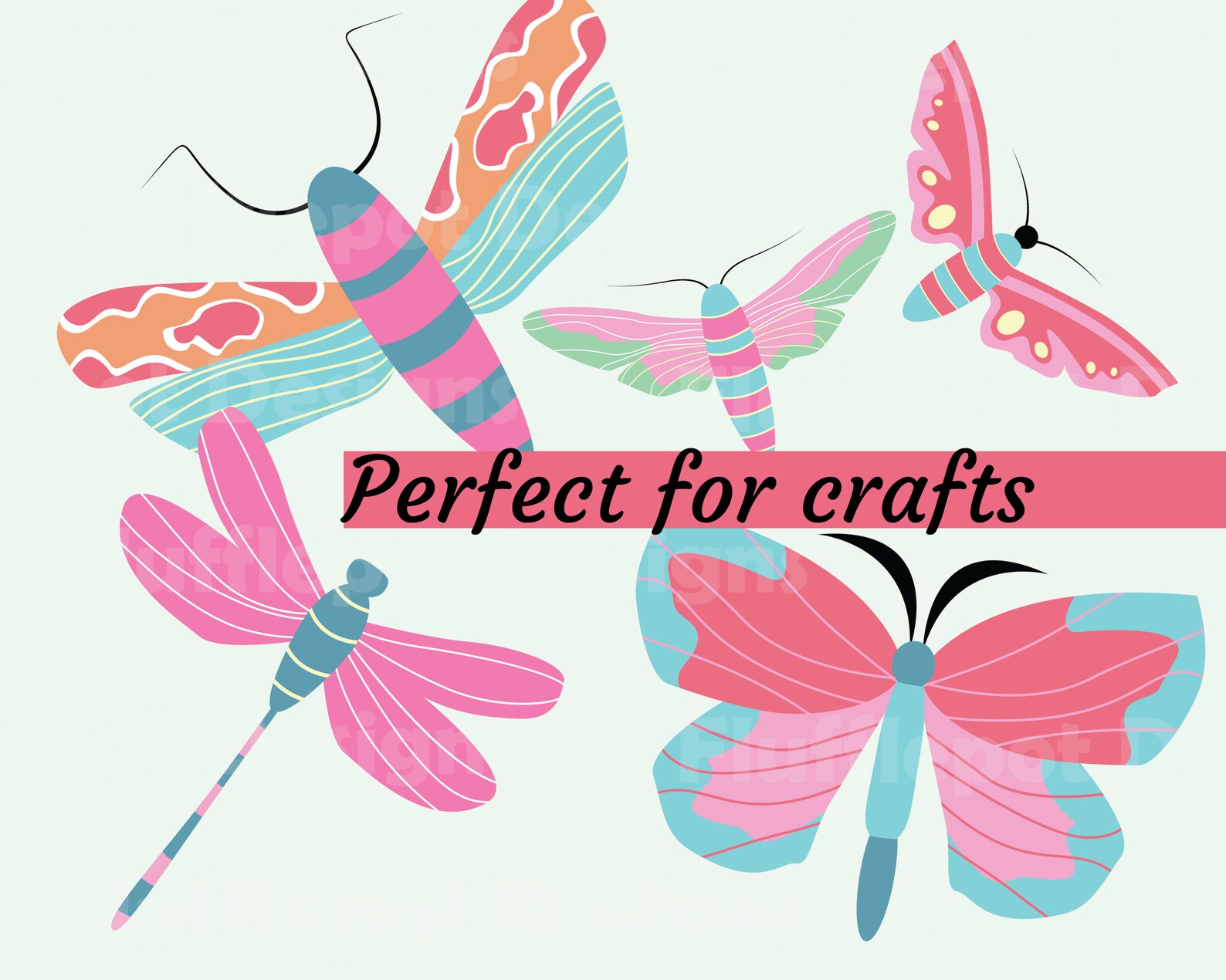 Pretty Bug Clipart Pngs, Cute Bug Clipart, Insects, Cicada, Moth, Bee ...