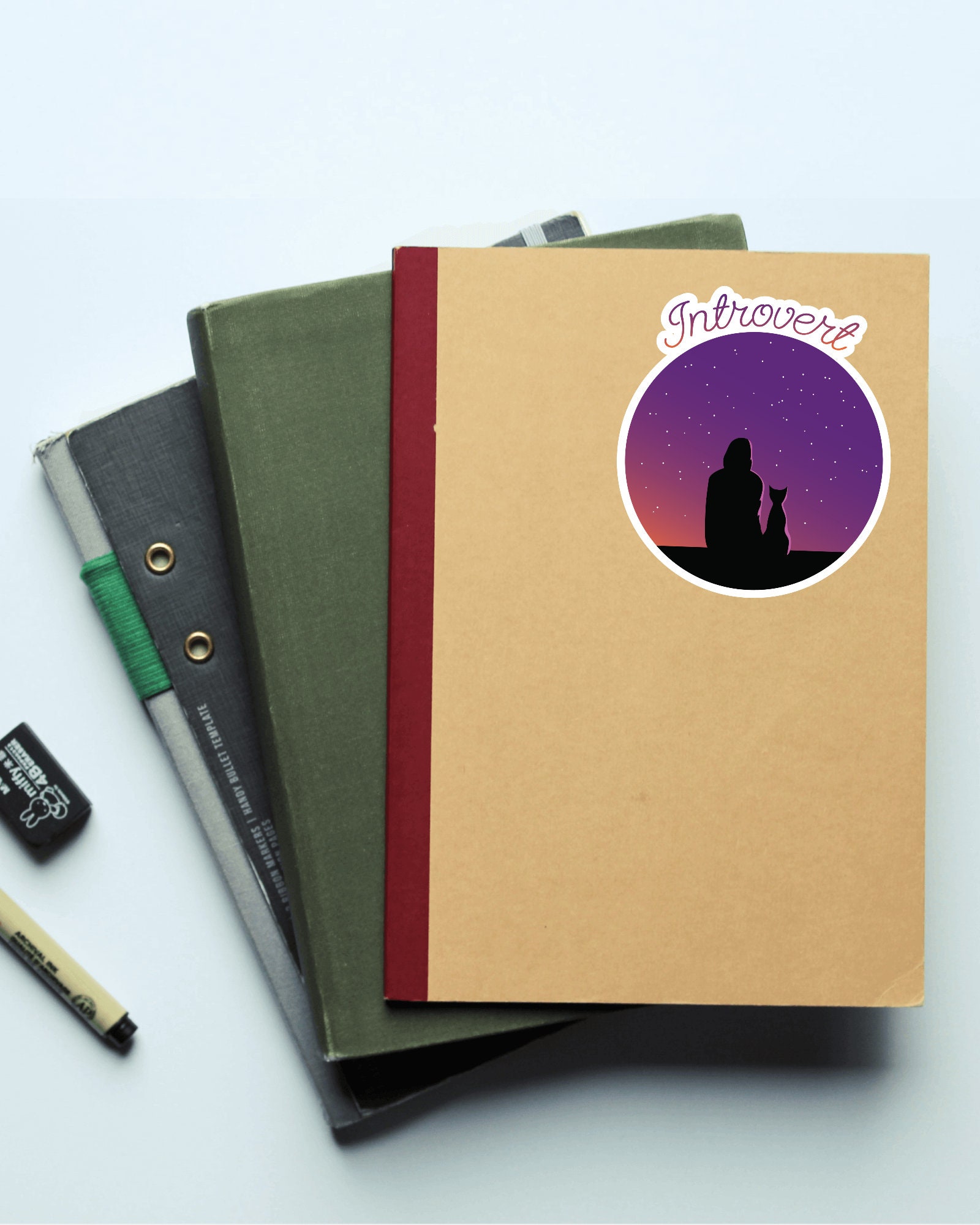 Cute Introvert Printable Stickers, PNG, Instant Download, Socially ...