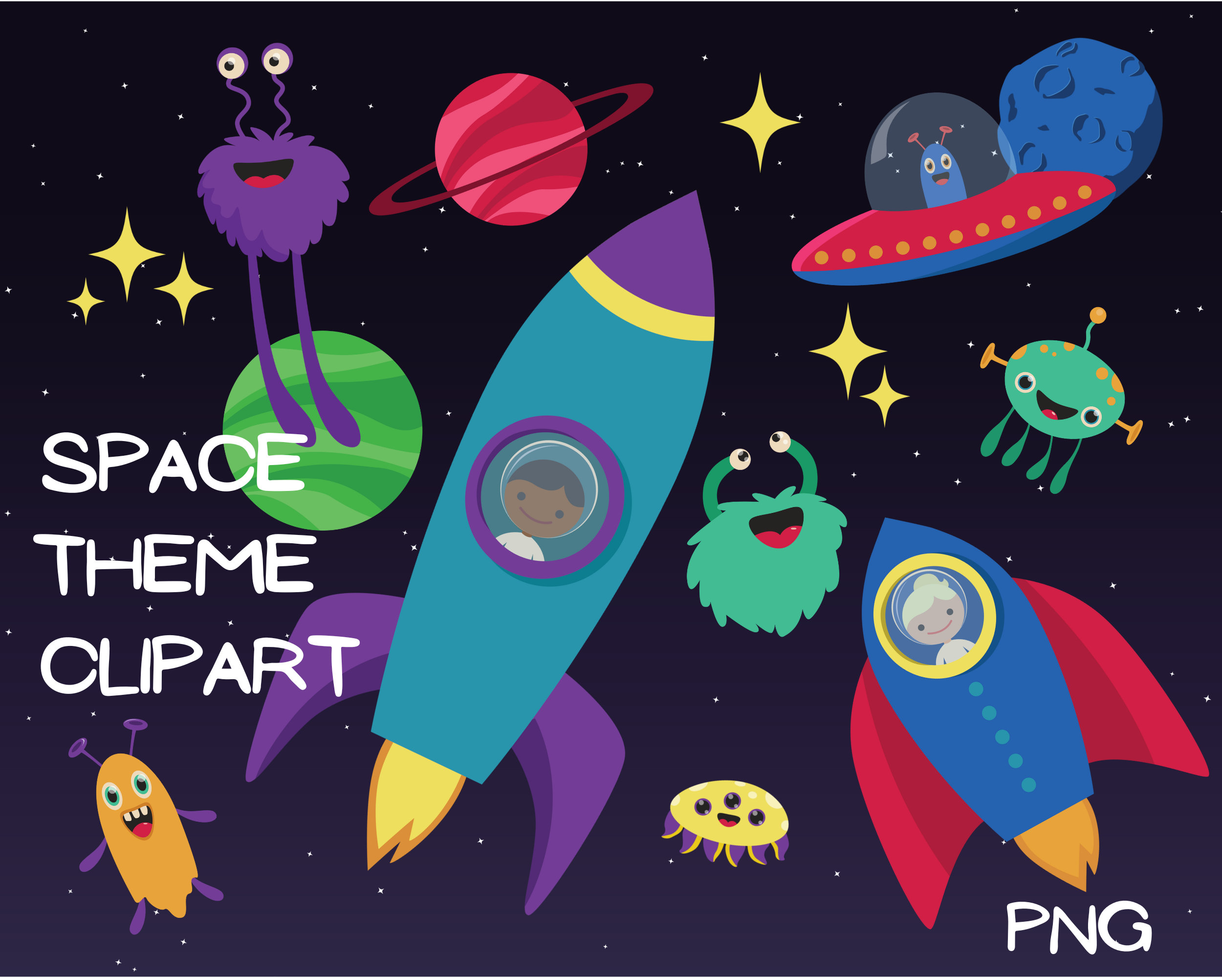 Space Alien Clipart Pngs, Cute Aliens, Ufo Clipart, Rocket, Spaceship ...