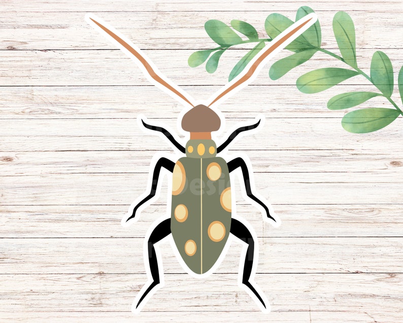 Retro Bug Stickers, Vintage Beetle Stickers, Insects Clipart, Cute ...