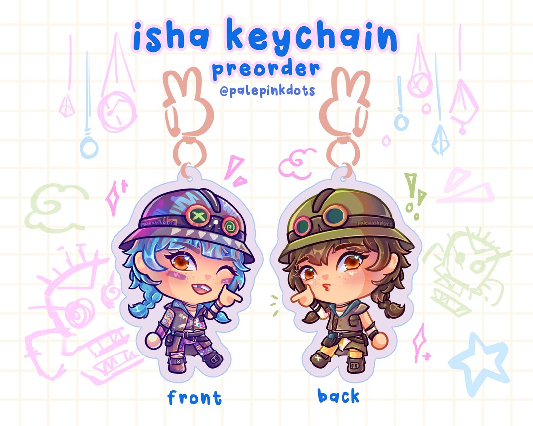 ISHA ACRYLIC KEYCHAIN // Double Sided Arcane Chibi Keyring Charm - Etsy