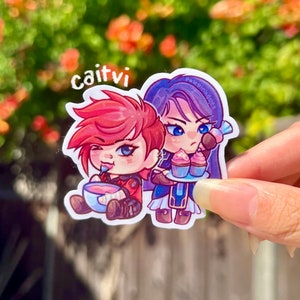 ARCANE STICKERS // Jinx Vi Ekko Caitlyn Caitvi Lol League of Legends ...
