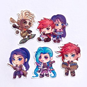 ARCANE STICKERS // Jinx Vi Ekko Caitlyn Caitvi Lol League of Legends ...
