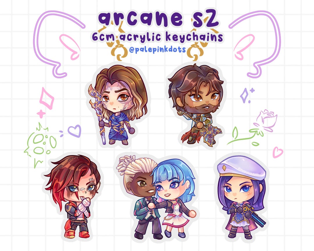 ARCANE S2 ACRYLIC KEYCHAINS // Pitfighter Vi Commander Caitlyn Viktor ...