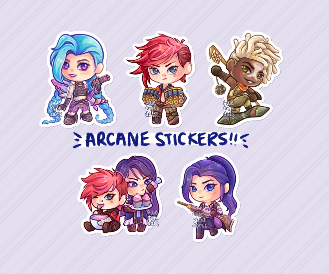ARCANE STICKERS // Jinx Vi Ekko Caitlyn Caitvi Lol League of Legends ...