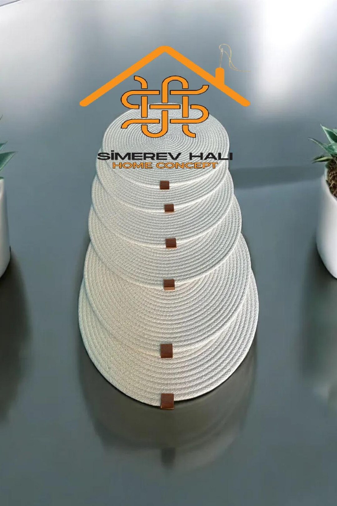 6 Pieces Jute Handmade Supla Set, Jute Ethnic Decor Set, Handwoven Jute ...