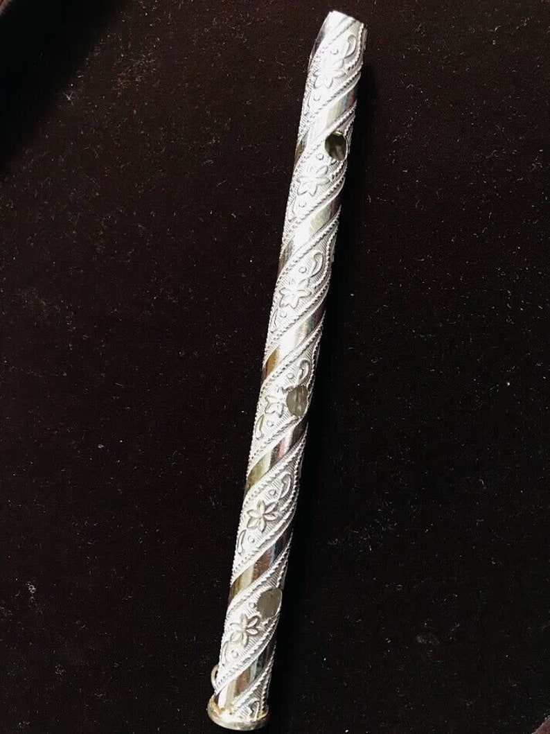 Silver God Lord Krishna Flute, Stunning Divine Krishna Silver Bansuri ...