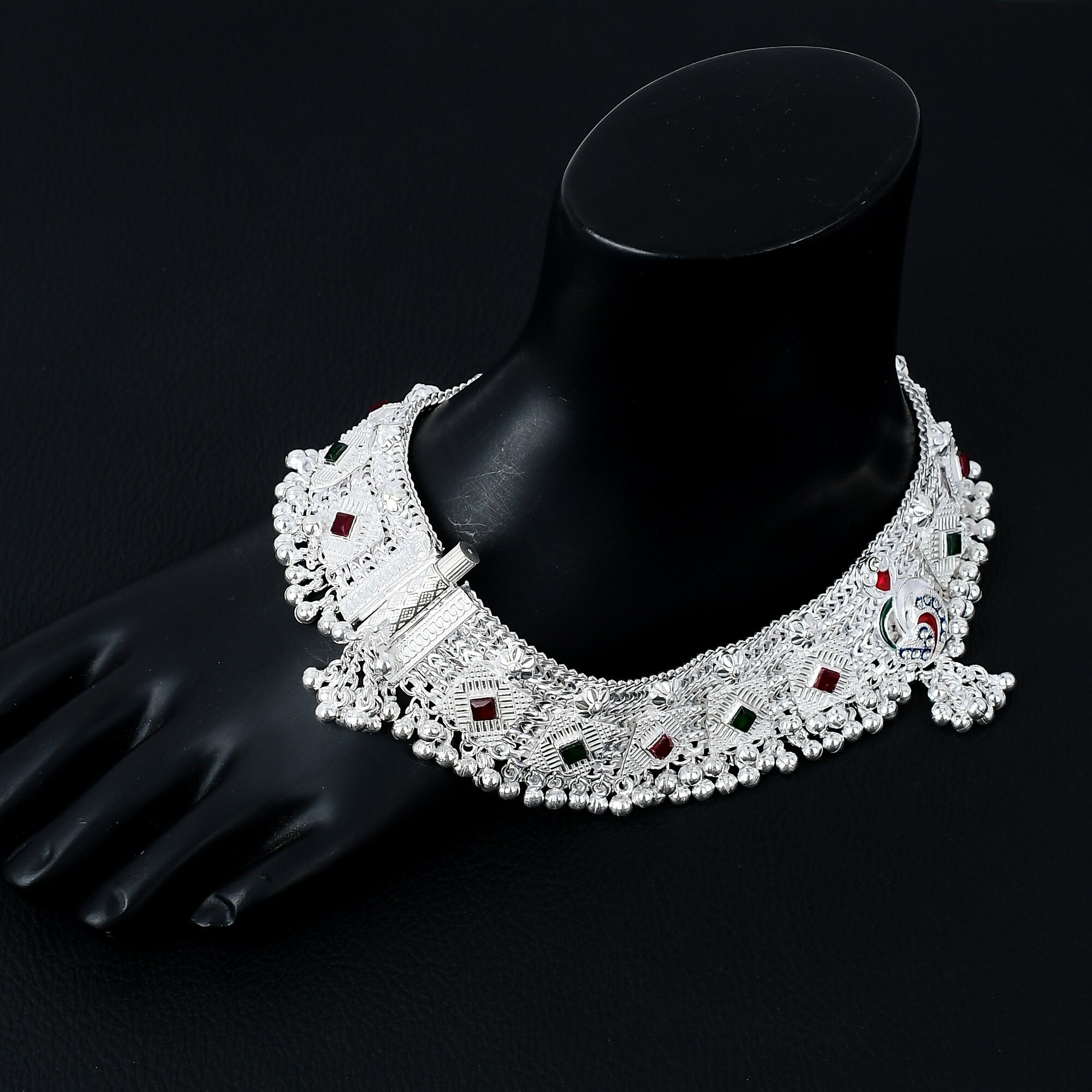 Indian Bridal Payal Pure Silver Oxidized Silver Vintage Anklet ...