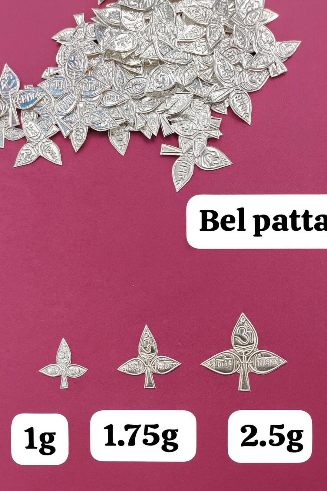 Pure Silver Bel Patra – Set of 5 Pieces - Etsy