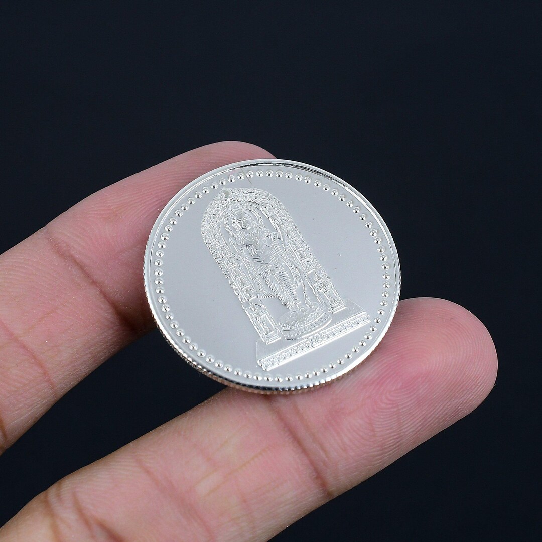 Pure Silver Shree Ram Mandir Coin of 10 Gram - Etsy