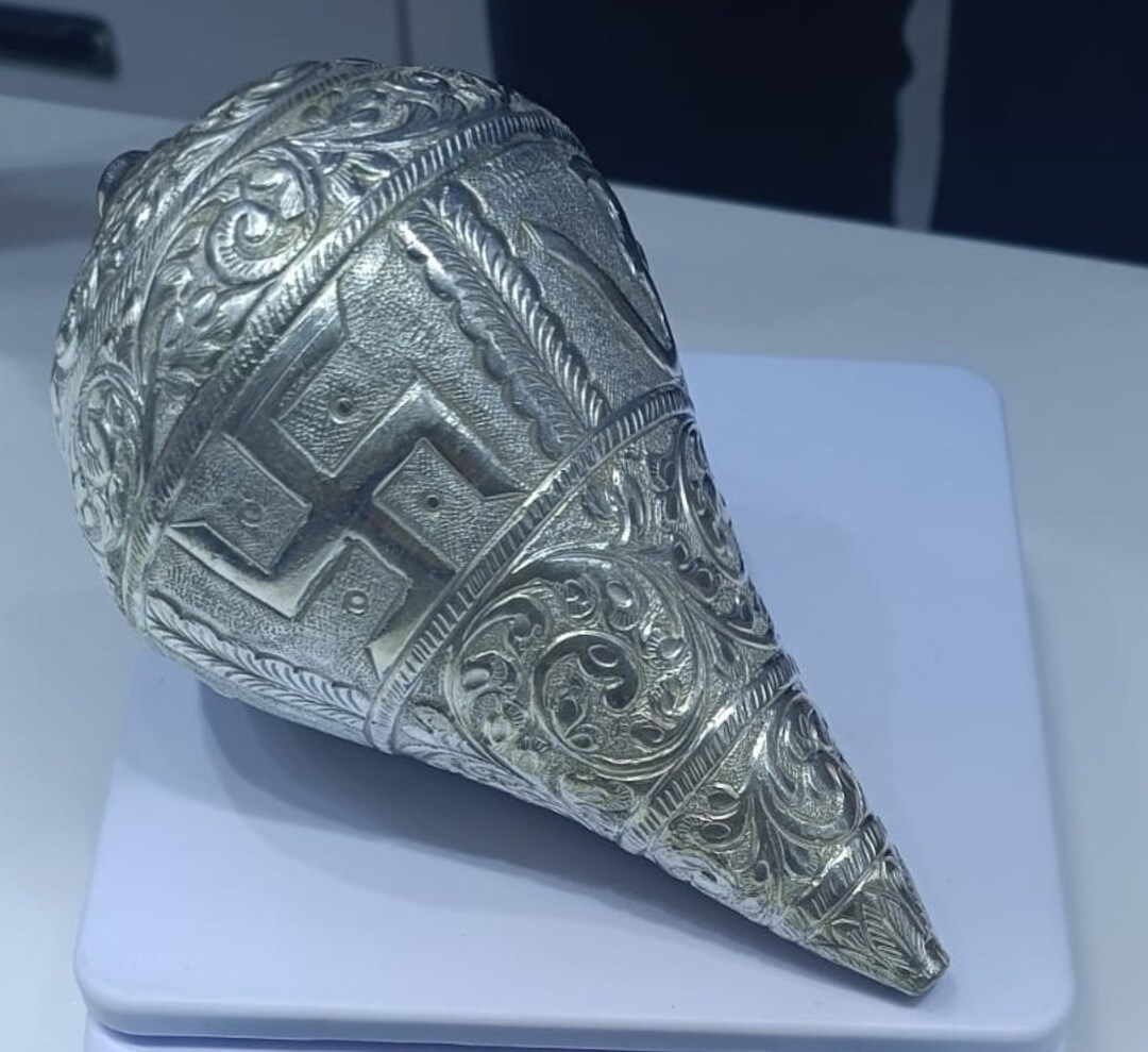 Pure Silver Pooja Shell / Shankh Lucky Conch Antique Shankh - Etsy