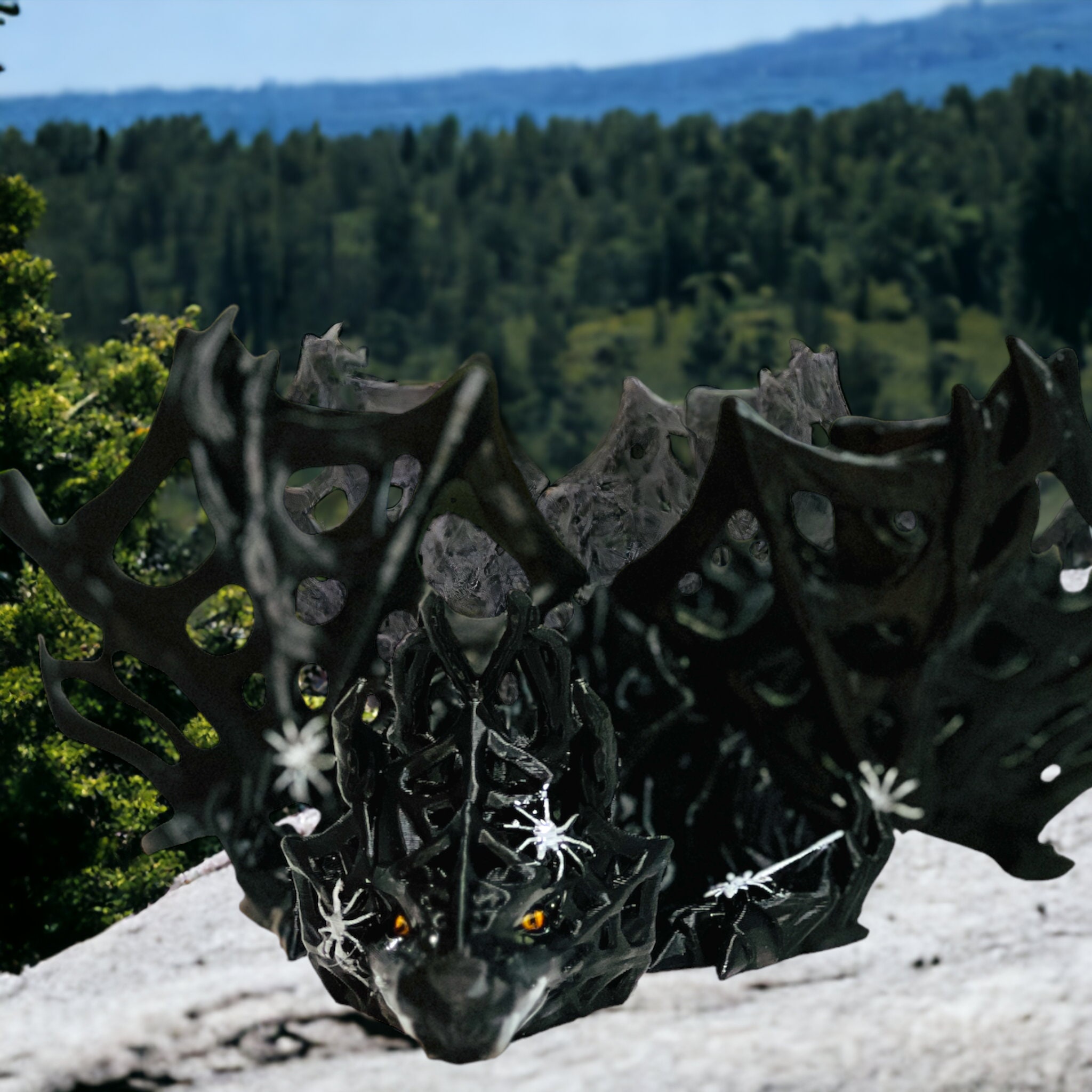 Spider Webbed Winged Dragon ,flying Dragon, 3D Print,flexible ...