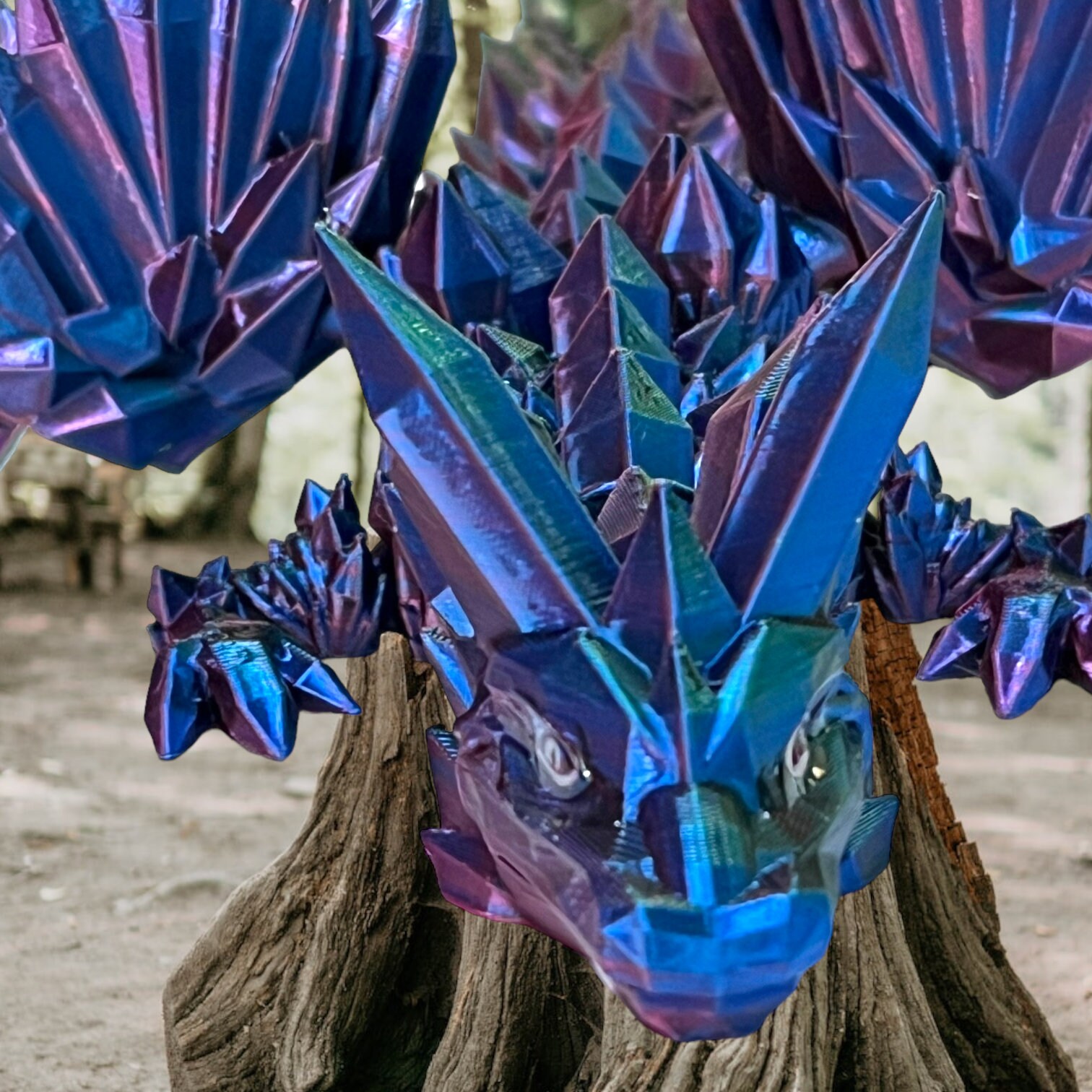 Winged Crystal Dragon ,flying Dragon, 3D Print,flexible, Childrens ...