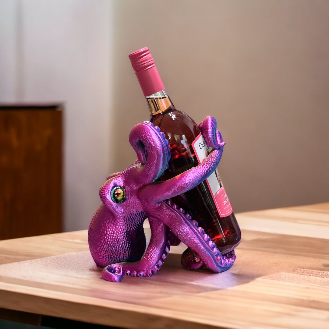 Octopus Wine Bottle Holder Nautical Bordeaux the Octopus - Etsy