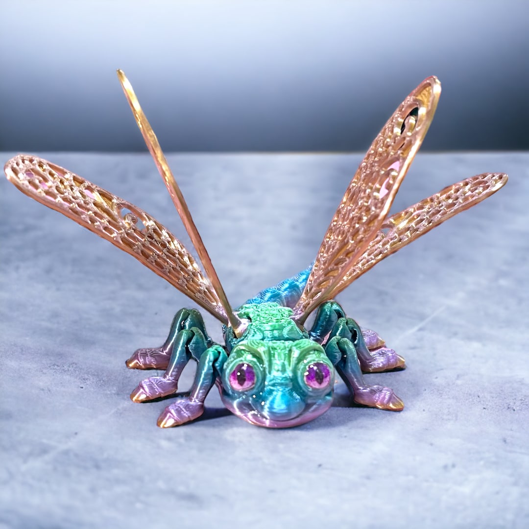 Dragonfly Articulated, 3D Printed, Sensory Fidget Toy, Gift , Desktop ...