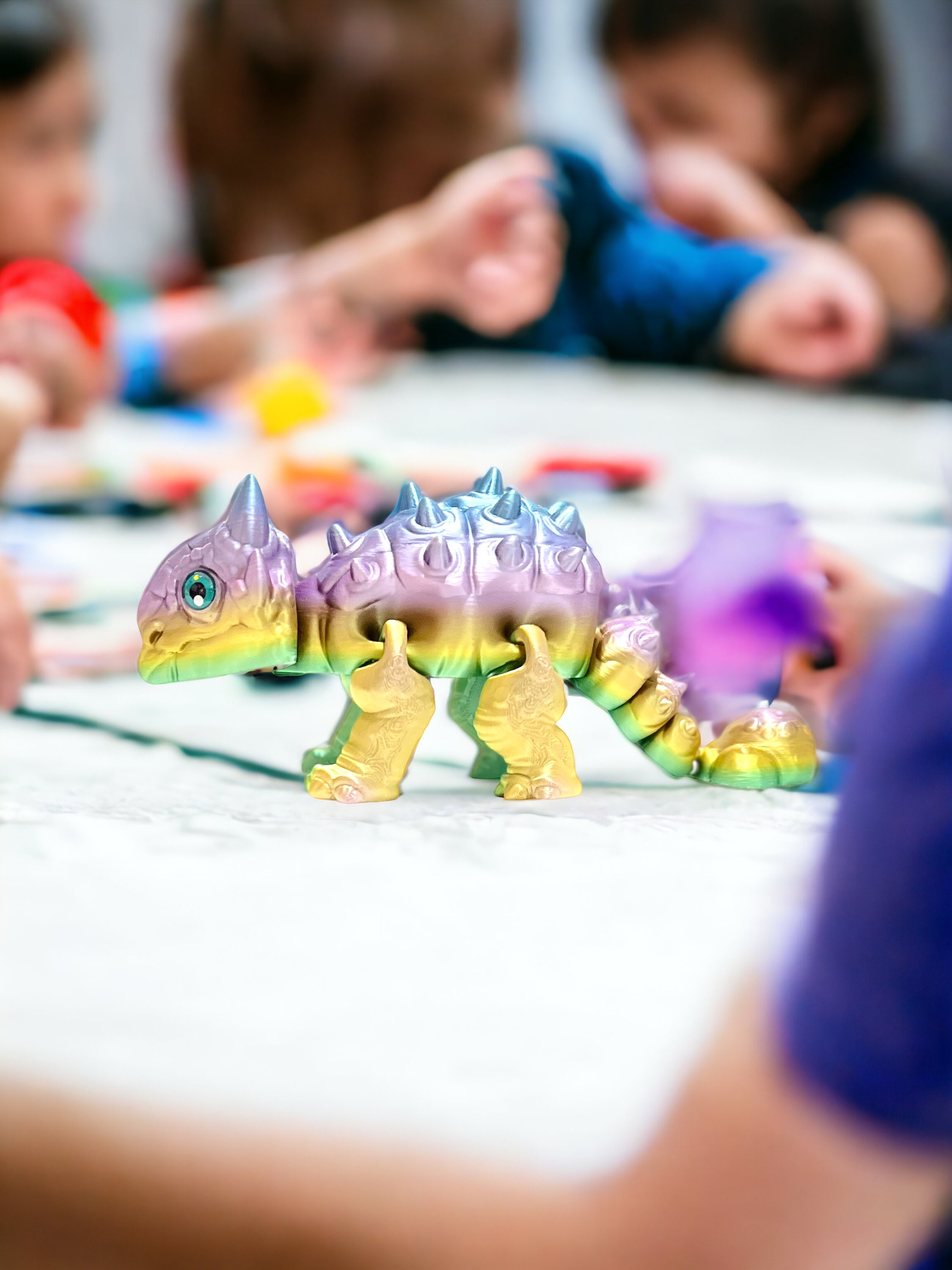Ankylosaurus, 3D Printed, Sensory Toy, Flexible, Articulated, Children ...