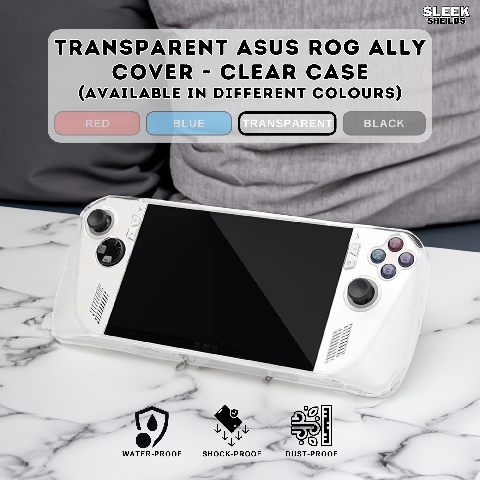Transparent Asus ROG Ally Console Case Shockproof Protector With Built ...