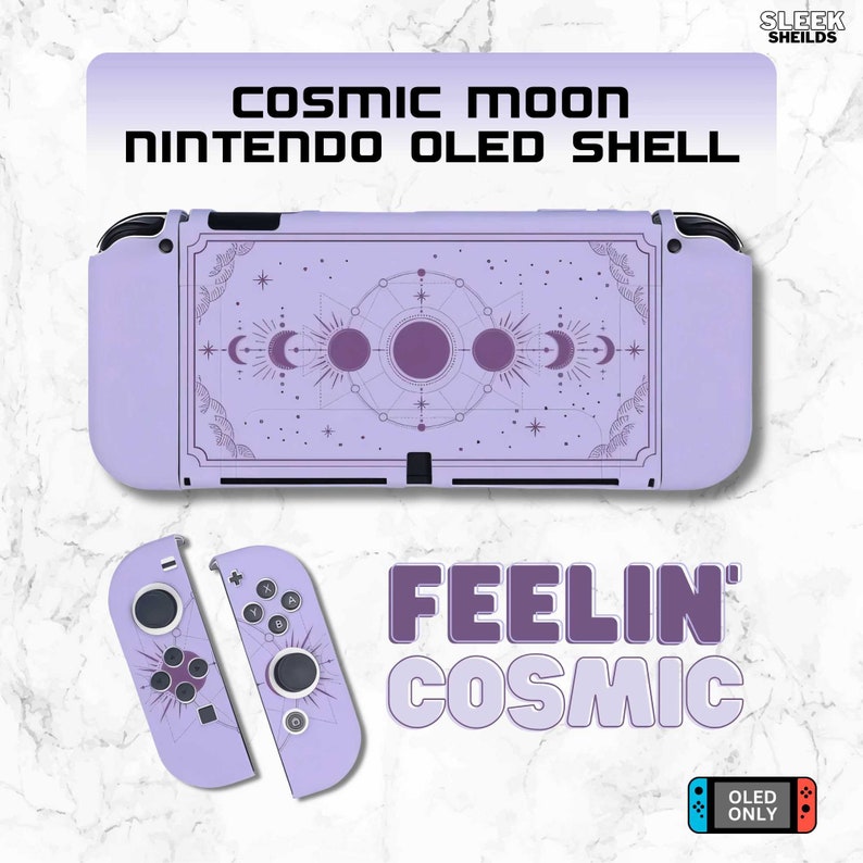 Purple Aesthetic Moon Nintendo Switch OLED Protective Case - Etsy