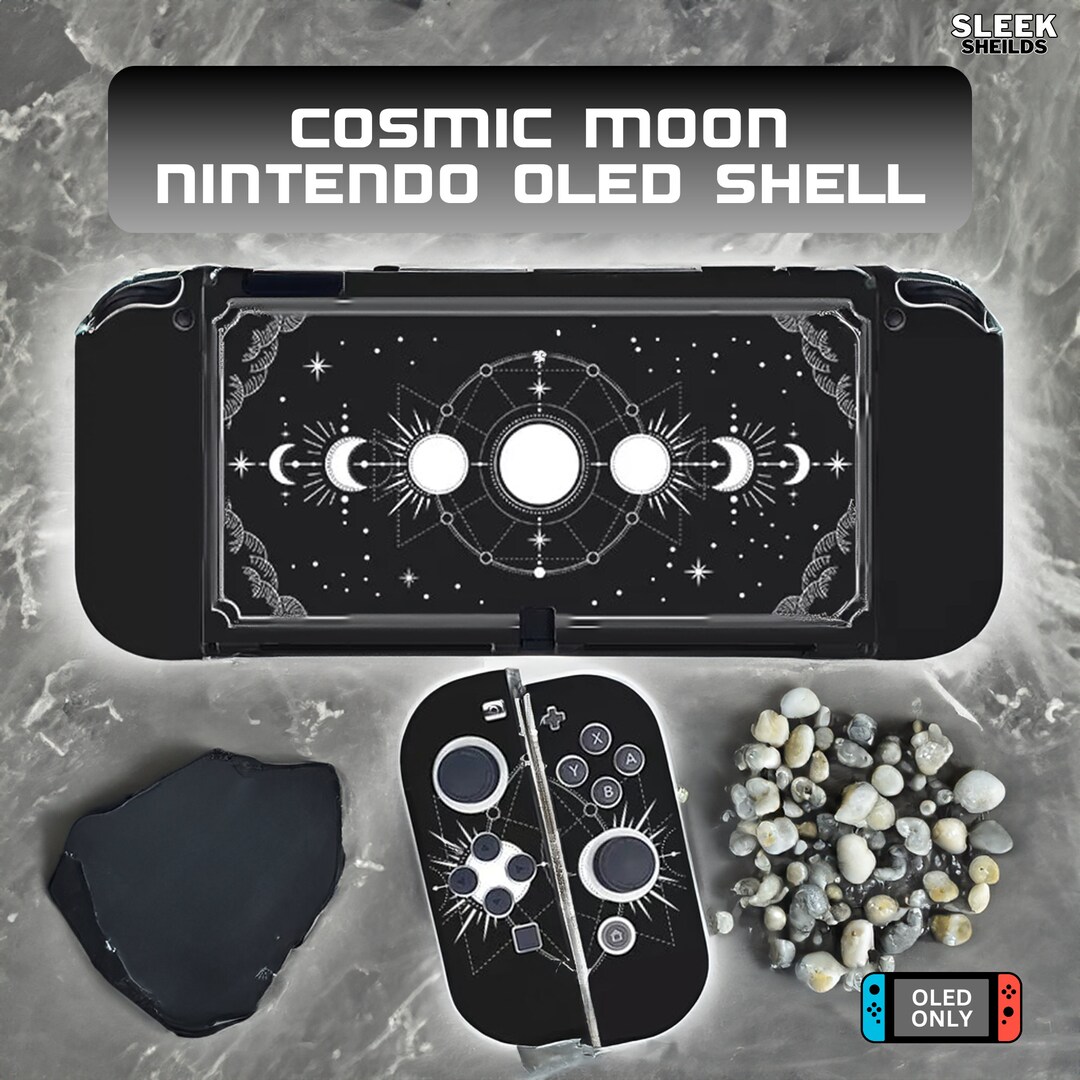 Aesthetic Black Moon Phase Nintendo Switch OLED Case - Cover for Joycon ...