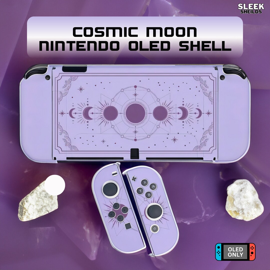 Purple Aesthetic Moon Nintendo Switch OLED Protective Case, Soft TPU ...