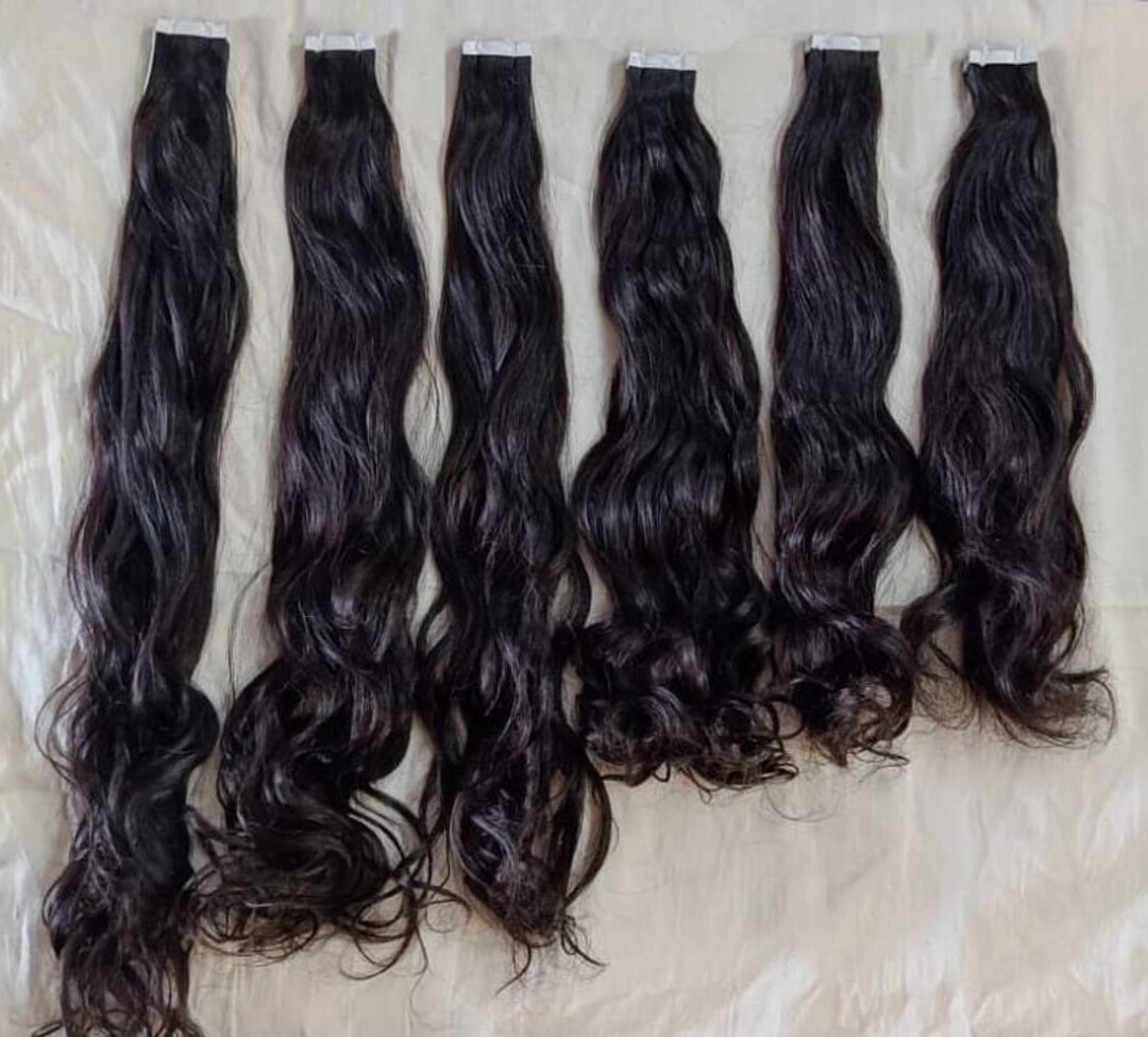 Tape in Hair Extension Raw Remy Indian Human Hair - Etsy