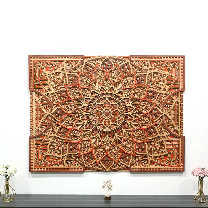 Daya Symbol of Kindness Mandala Wood Wall Art Multilayered Mandala - Etsy