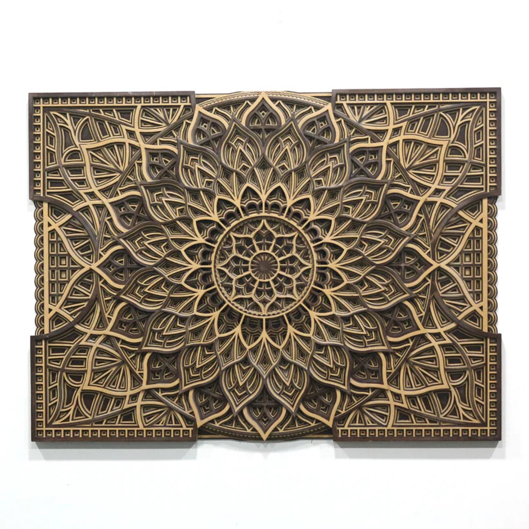 Daya Symbol of Kindness Mandala Wood Wall Art Multilayered Mandala - Etsy