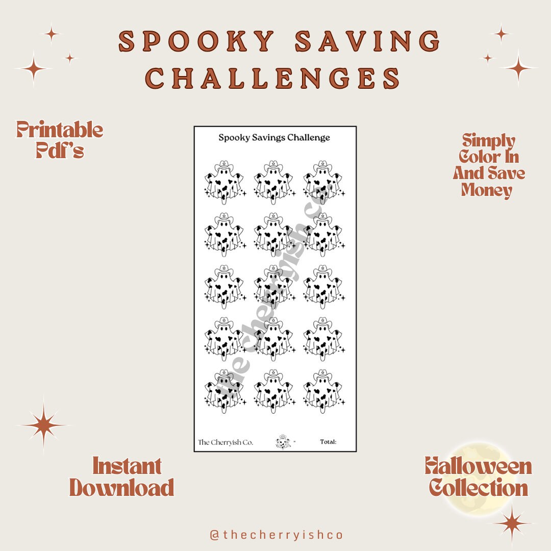 Spooky Savings Challenge, Halloween Savings Challenge, A6 Savings ...