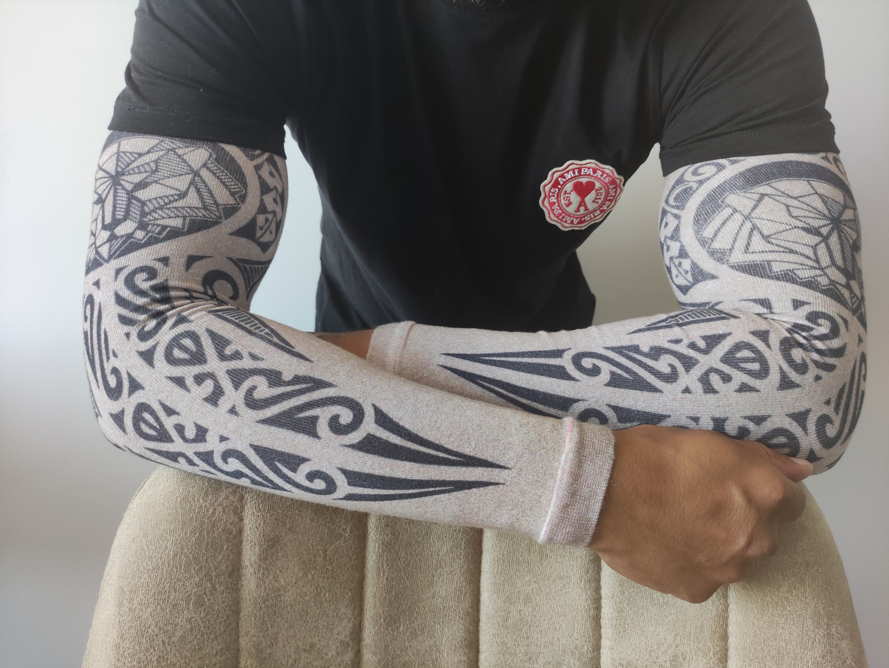 Bamboo Compression Arm Sleeve - Outdoor Activity Warmer - Skin Colour ...