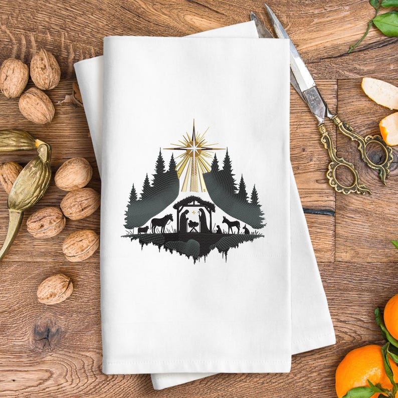 Nativity Scene Embroidery Design, the Greatest Gift of All Embroidery ...