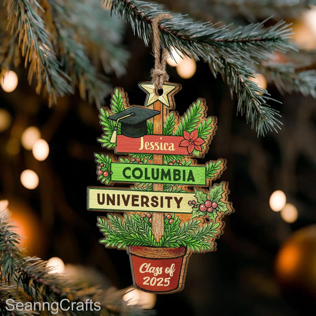 Graduation Christmas Tree Personalized Wooden Christmas Ornament ...