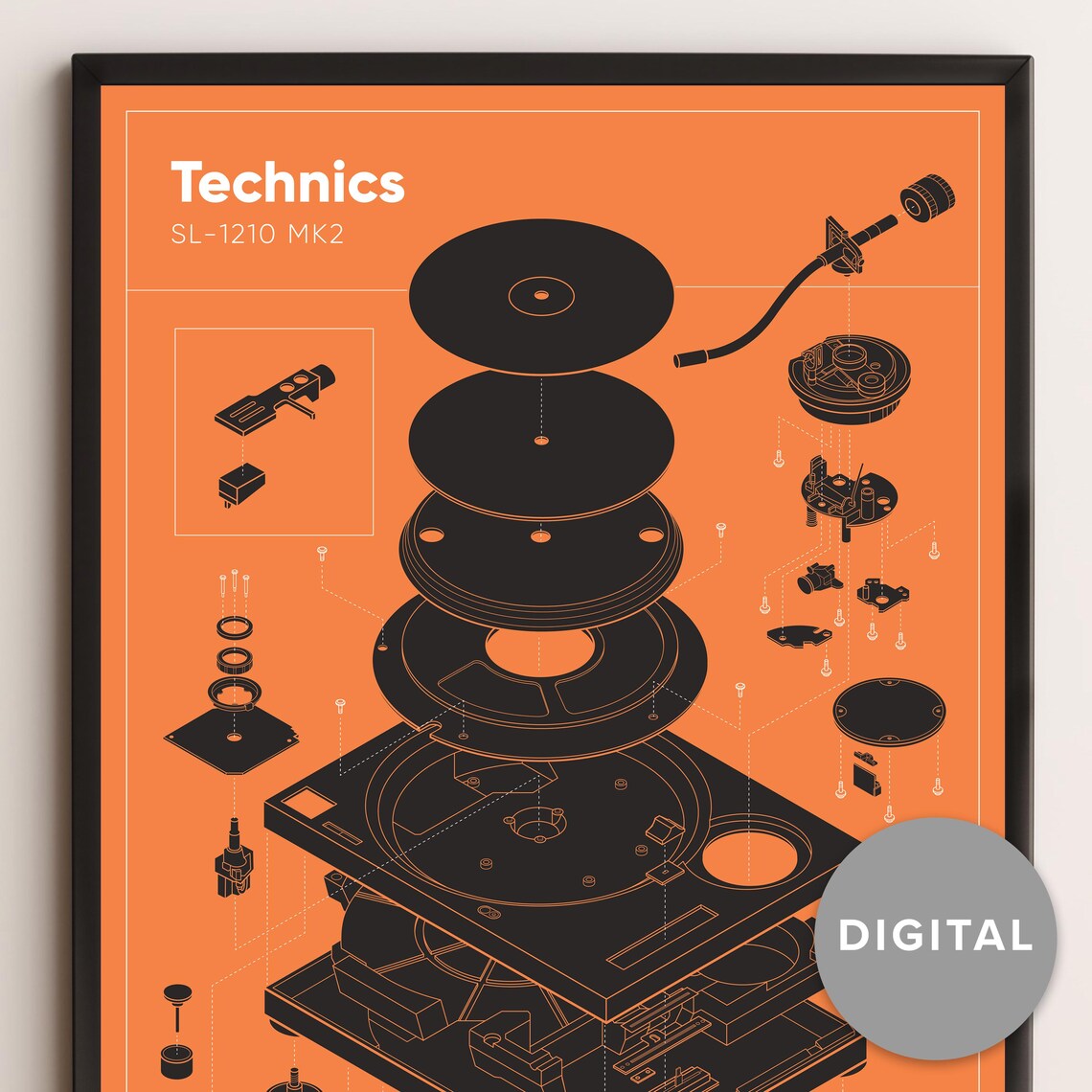 Technics Poster Turntables Poster Classic 1210 DJ Turntable ...